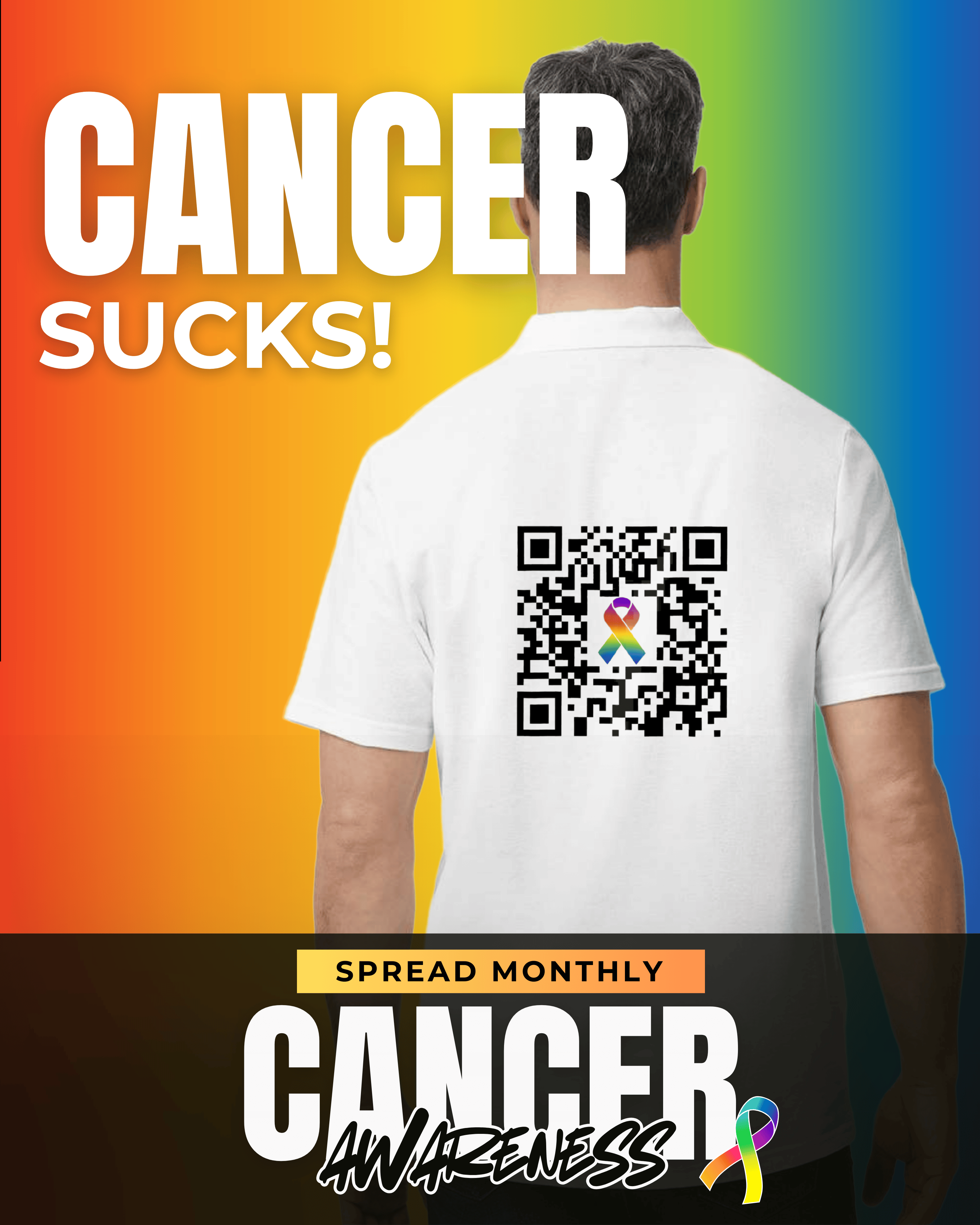 Cancer Sucks Pique Polo QR Code – My Barcode Shirt